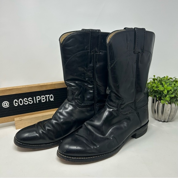 Justin Boots | Shoes | Justin Mens Black Roper Boots Style | Poshmark